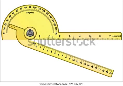 Swing Arm Protractor Stock Vector Royalty Free 621247328