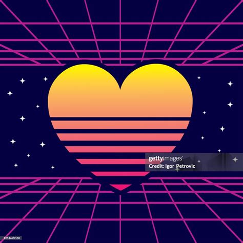 Retro Heart Symbol Vintage Sign Vector Illustration High-Res Vector Graphic - Getty Images