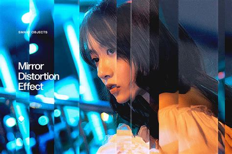 Mirror Distortion Photo Effect On Yellow Images Creative Store 120621