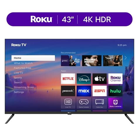 Roku 43 Inch 4k Hdr Smart Television With Enhanced Voice Remote