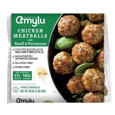 Amylu Chicken Meatballs Basil And Parmesan 46 Oz Same Day Delivery Costco