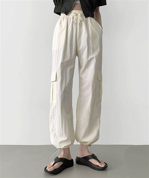 투웨이카고💗바스락 와샤 포켓 나일론 카고팬츠 조거팬츠 와이드팬츠 Y2k