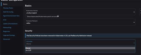 psa update psa default · issue 8032 · rancher dashboard · github