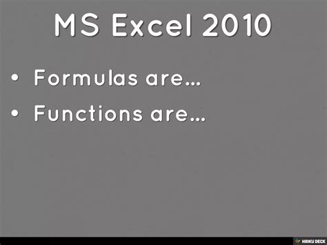Ms Excel 2010 Ppt
