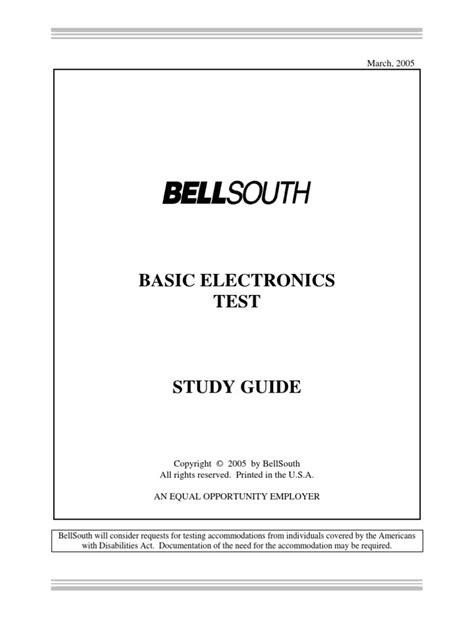 Basic Electronics Test March 2005 Pdf