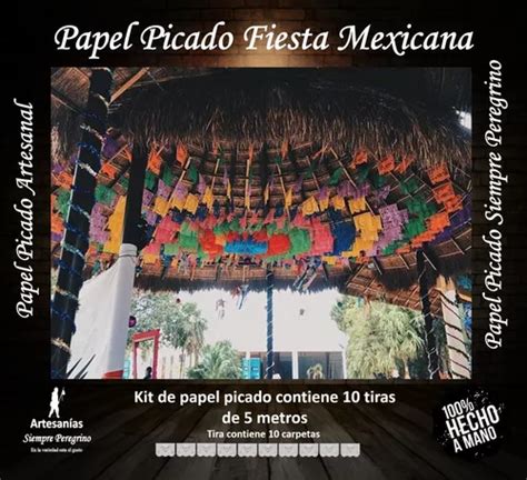 240 Mts De Plastico Picado Charreria Papel Picado Fiesta Mex En Venta