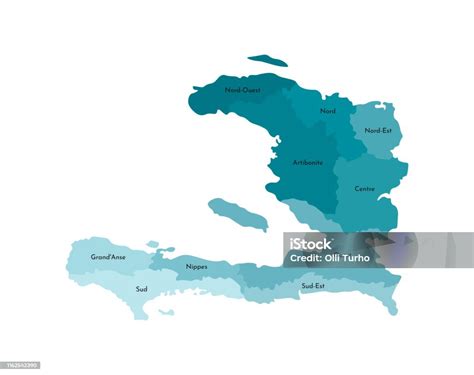 Illustration Isolée De Vecteur De La Carte Administrative Simplifiée