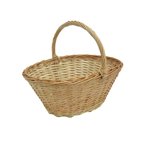 Set Of 2 Willow Woven Gathering Garden Baskets From Ukraine Mushroom Picking Wicker Basket