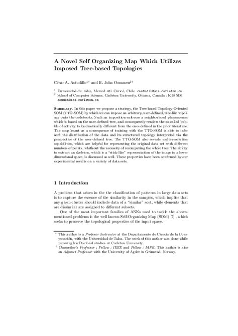 Pdf A Novel Self Organizing Map Which Utilizes Imposed Tree Based