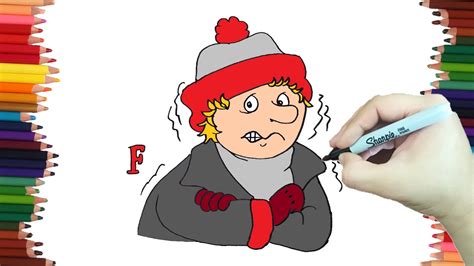 How To Draw Easily A Cold Person Step By Step Youtube