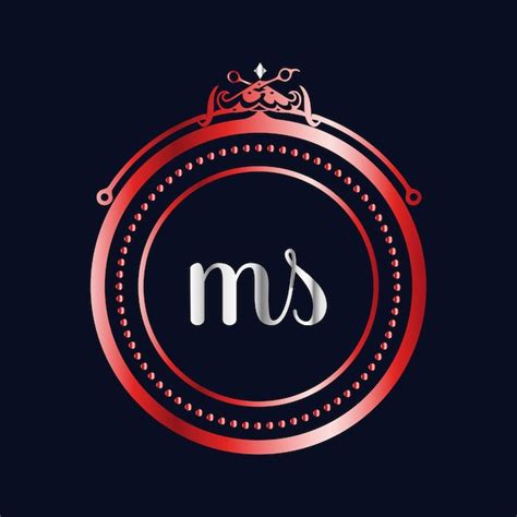 Logotipo de ms monograms salón plantilla de vector de belleza de spa