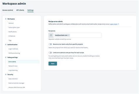 Errors Notifications Emails Workato Docs