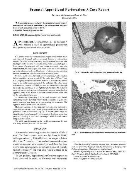 Pdf Prenatal Appendiceal Perforation A Case Report Dokumen Tips