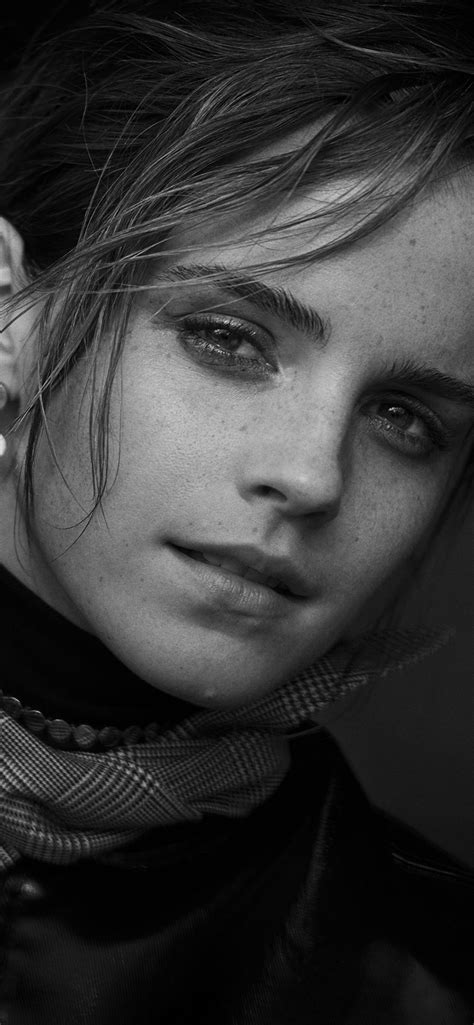Emma Watson Wallpaper Black And White