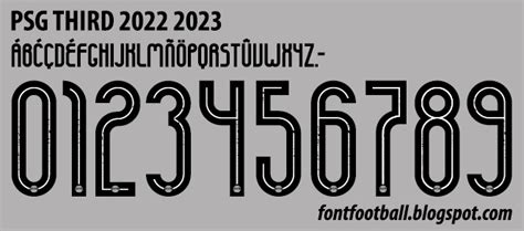 Font Football Font Vector Psg Paris Saint Germain Third 2022 2023 Kit