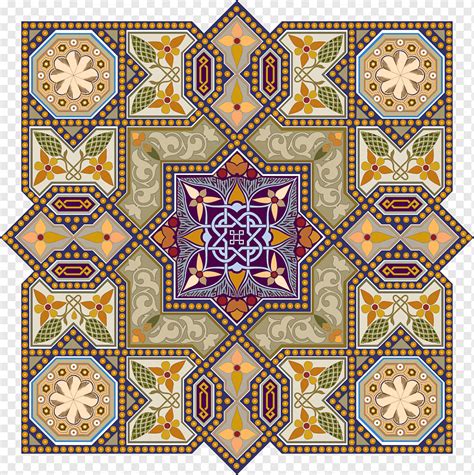 Assorted Color Floral Illustration Drawing Ornament Arabesque Islamic
