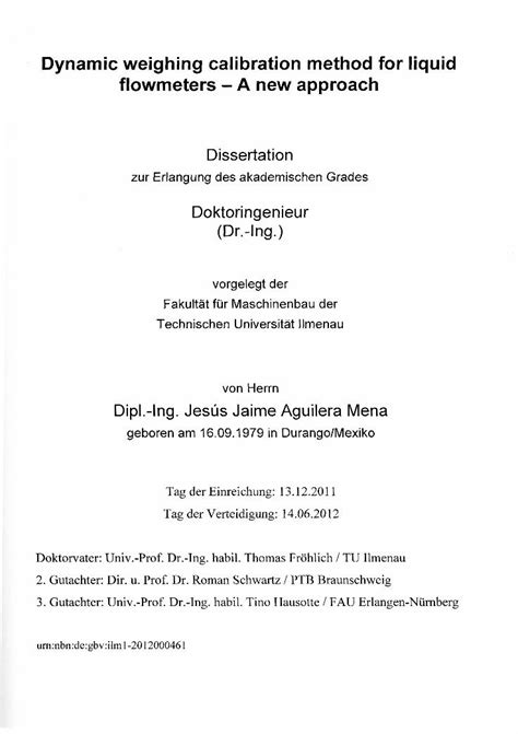 PDF Dynamic Weighing Calibration Method For Liquid Flowmeters DOKUMEN TIPS