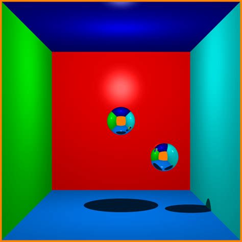 3d Ray Tracing Two Fully Reflective Spheres Rcomputergraphics