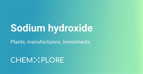 Sodium Hydroxide Plants And Manufacturers News