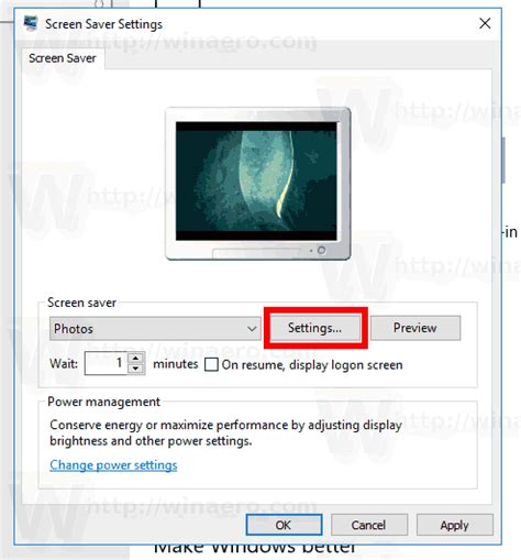 Set Photos As Screen Saver In Windows 10