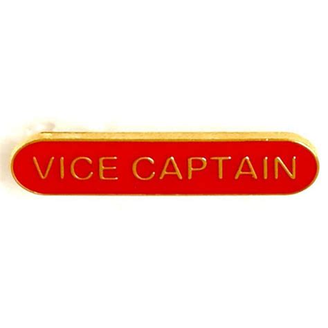 Vice Captain Bar Pin Badge – 4 Colours SB033 | Winning Awards