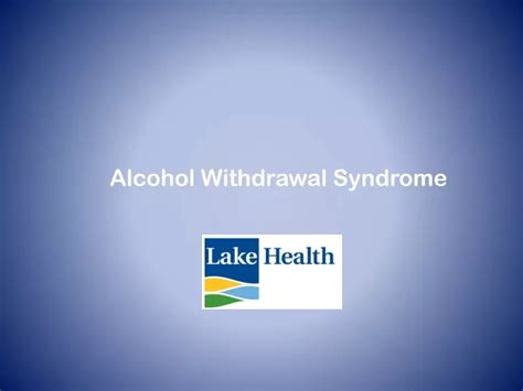 Ppt Alcohol Withdrawal Syndrome Powerpoint Presentation Free