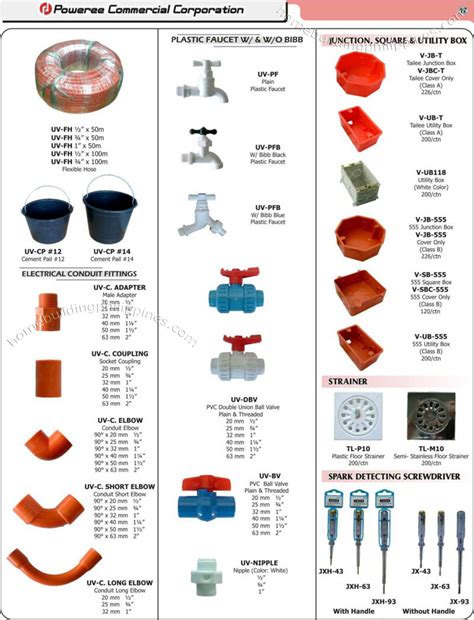 Plumbing Electrical Supplies Flexible Hose Junction Box Philippines