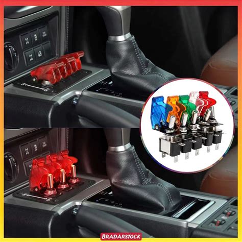 Spst Toggle Rocker Switch 12v 20a Led Light On Off Switch Spotlight Spot Light Suis Lampu Kereta