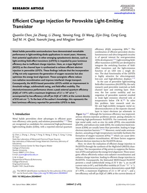Efficient Charge Injection For Perovskite Light‐emitting Transistor