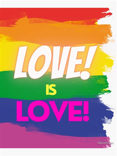 Love Is Love Gay Pride Month Lgbt Pansexual Rainbow Flag Sticker For