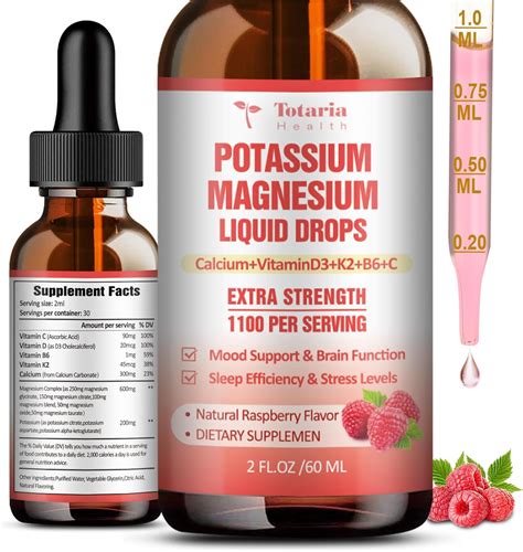 Potassium Magnesium Supplement Liquid Drops High