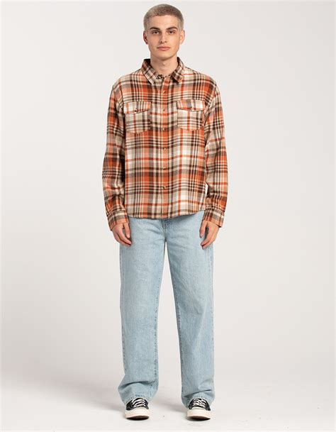 Rsq Mens Plaid Flannel Brnorange Tillys