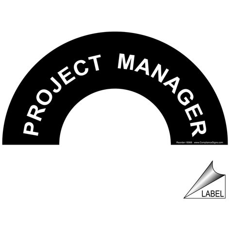 Workplace Safety Project Manager Label Sticker Black Us Made