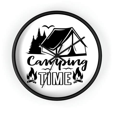 Wall Clock Camping Clock Wall Camping Clock Clock Etsy