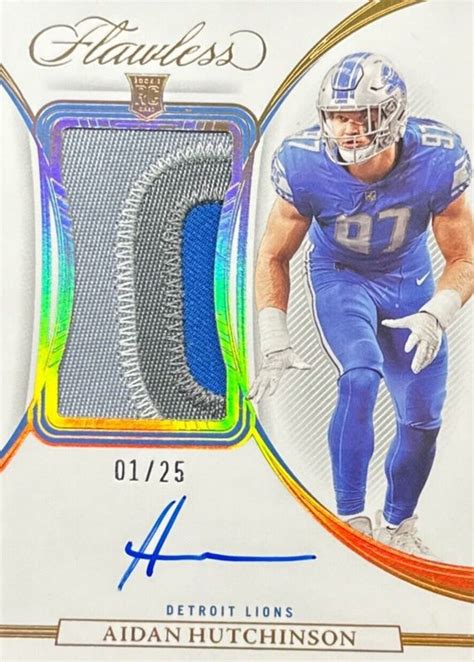Aidan Hutchinson 2022 Flawless Rookie Patch Auto Rpa Ah Price Guide