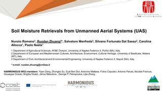 Soil Moisture Retrievals From Unmanned Aerial Systems UAS PPT