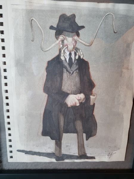 Kafka Metamorphosis Sketch From The Collection Of Satiric Art Nothing Is For Sale Artwork