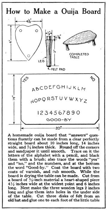 Mostly Forbidden Zone How To Make A Ouija Board