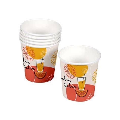Set De 10 Gobelets En Carton Apero Tchin Cdiscount Maison