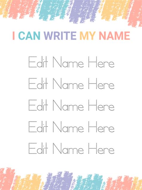 name tracing worksheet generator · inkpx