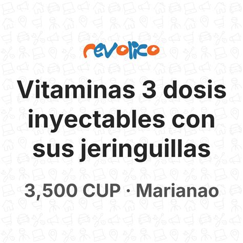 Vitaminas 3 Dosis Inyectables Con Sus Jeringuillas En Marianao La