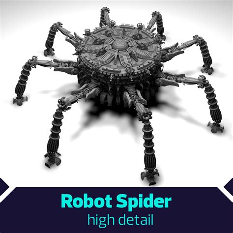 3d Spider Robot Scifi Turbosquid 1212982