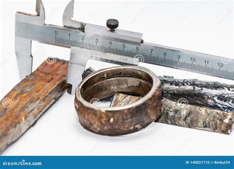 Samples Of Defective Welds With Different Types Of Defects Royalty Free Stock Photography