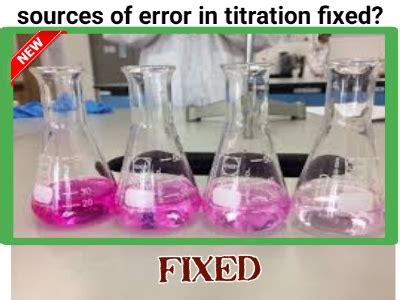 Sources Of Error In Titration Complete Solution Tech2wire