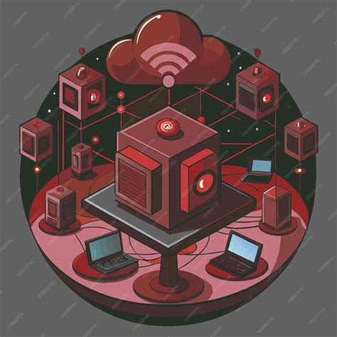 A Circle Of Computers And A Mouse With A Red Circle With A Red Circle With A Red Circle With A