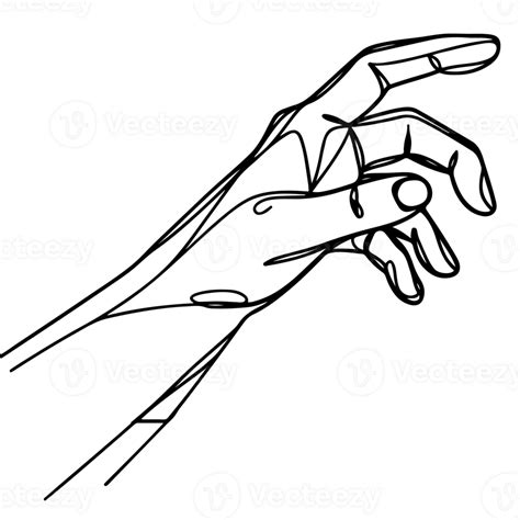 Ai Generated Sketch Hand Reaching Forward Closeup Hand Man Grabbed