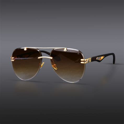 Maybach Aviator Brown Sunglasses Loafers And Belts