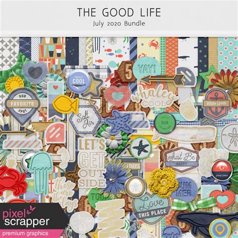 The Good Life July 2020 Bundle By Collaborations Digital Scrapbooking