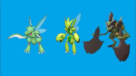 Full Scyther Evolution Team Normal And Shiny Scyther Scizor Kleavor