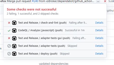 Please Fix Github Tests Failing · Issue 266 · Iobrokeriobroker